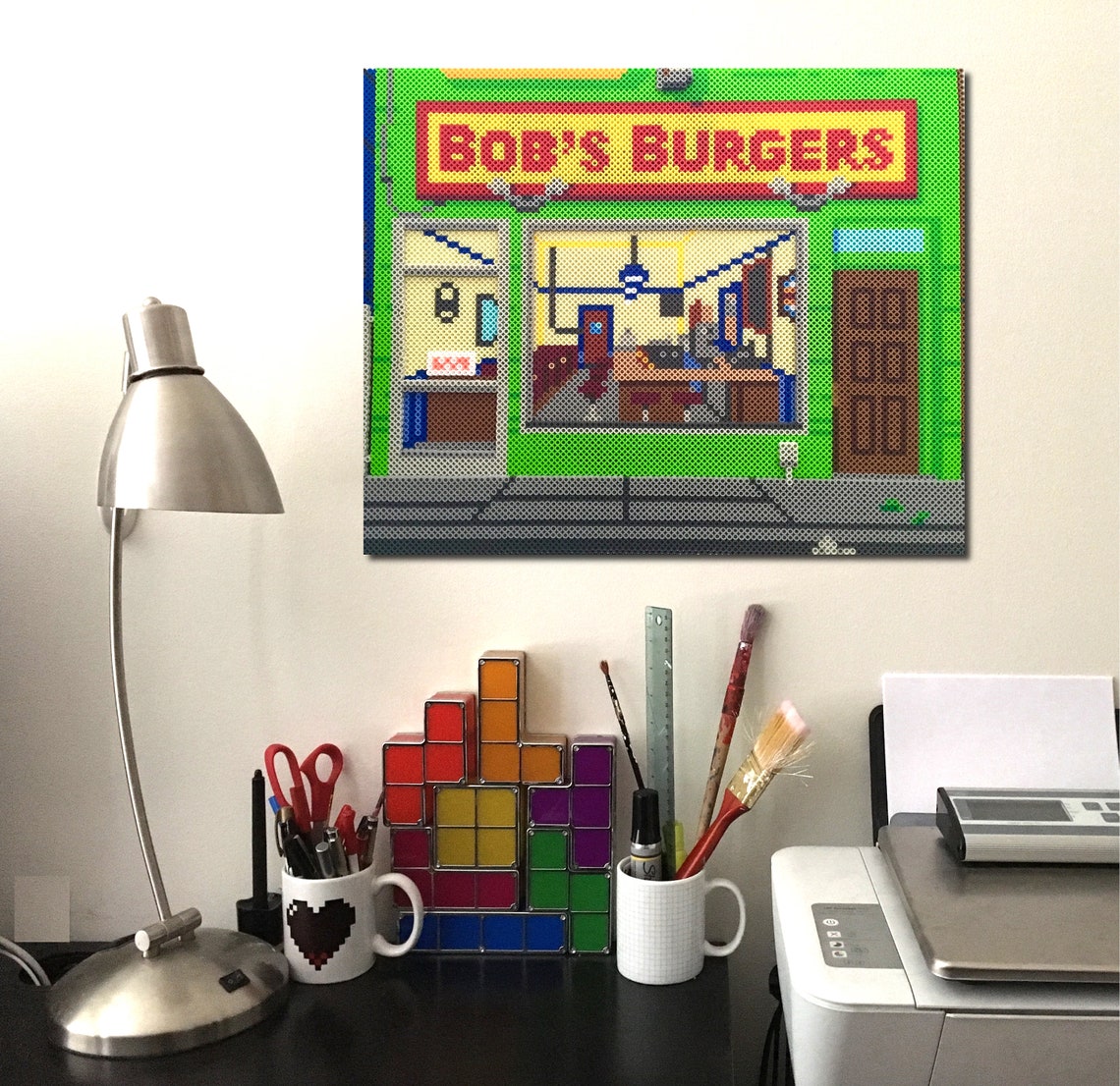 Bob's Burgers Pixel Pattern Perler Beads Cross Stitch | Etsy