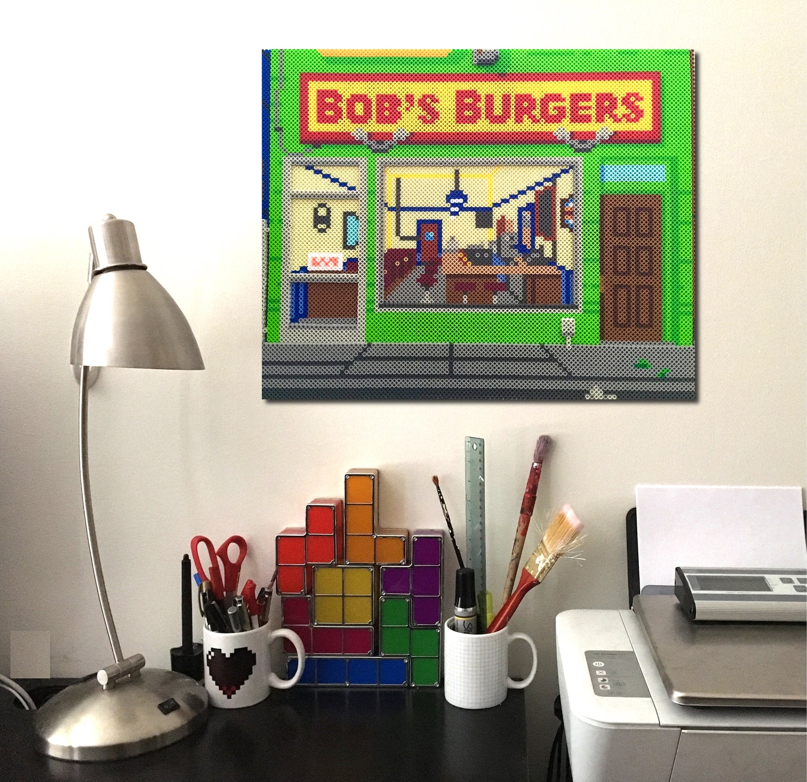 Bob's Burgers Pixel Pattern Perler Beads Cross Stitch | Etsy