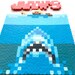 3D JAWS Retro Movie Poster Art. Handmade Pixel Art. Perler Beads on ...