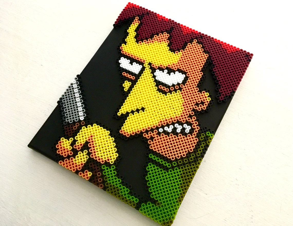 3D Sideshow Bob Psycho Retro Art. Handmade Pixel Portrait. - Etsy