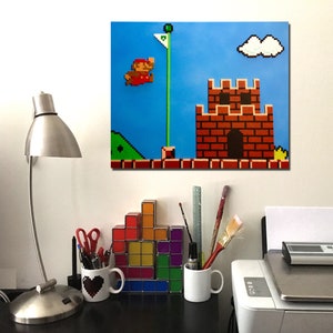 Super Mario Flagpole Pixel Pattern - Perler Beads - Cross Stitch ...