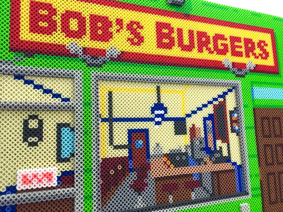 Bob's Burgers Pixel Pattern Perler Beads Cross Stitch - Etsy