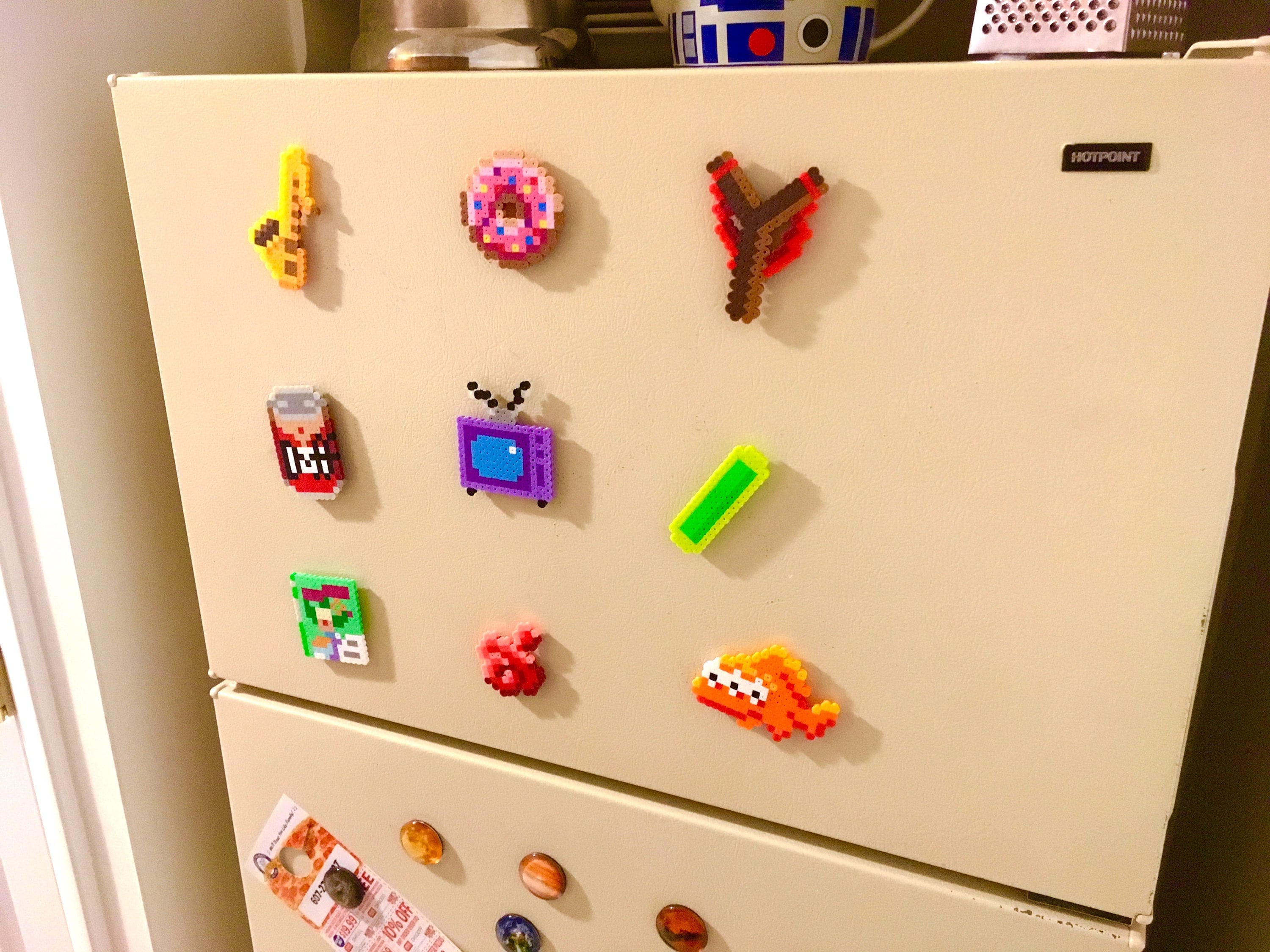 The Simpsons Retro Perler Bead Icons Magnets Pins 8 Bit Pixel - Etsy Canada