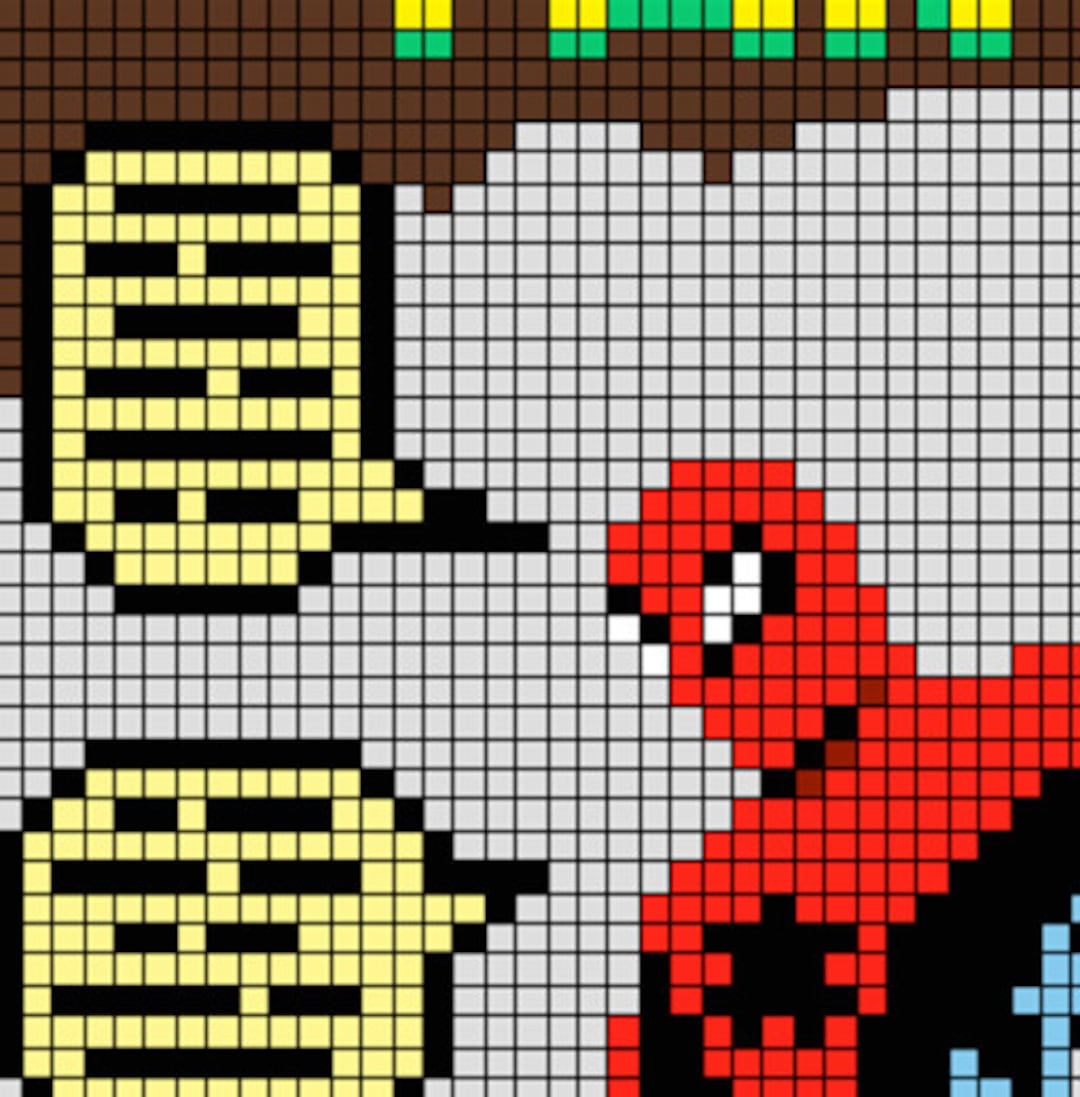 Amazing Fantasy Spider-man Pixel Pattern Perler Beads Cross Stitch ...