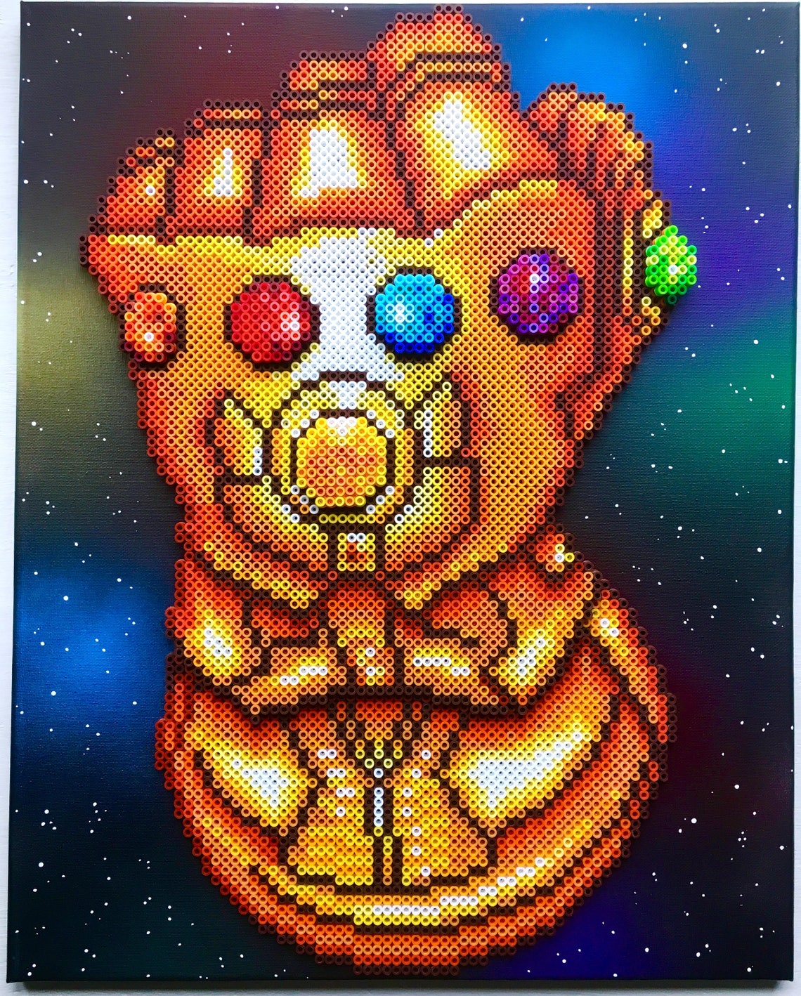 Infinity Gauntlet Pixel Pattern Perler Beads Cross Stitch - Etsy