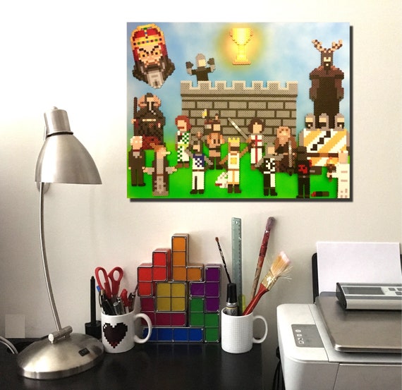 Monty Python Holy Grail Retro Art 8 Bit Pixel Art Perler | Etsy