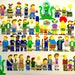 Simpsons Retro Pixel Pop Art. 8 Bit Sprites. Perler Bead Magnets. Pins ...