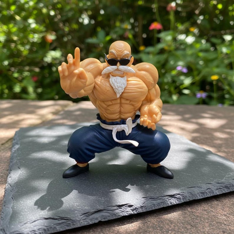 Muscular Master Roshi Figure | Dragon Ball Z Anime Statue | Collectible ...