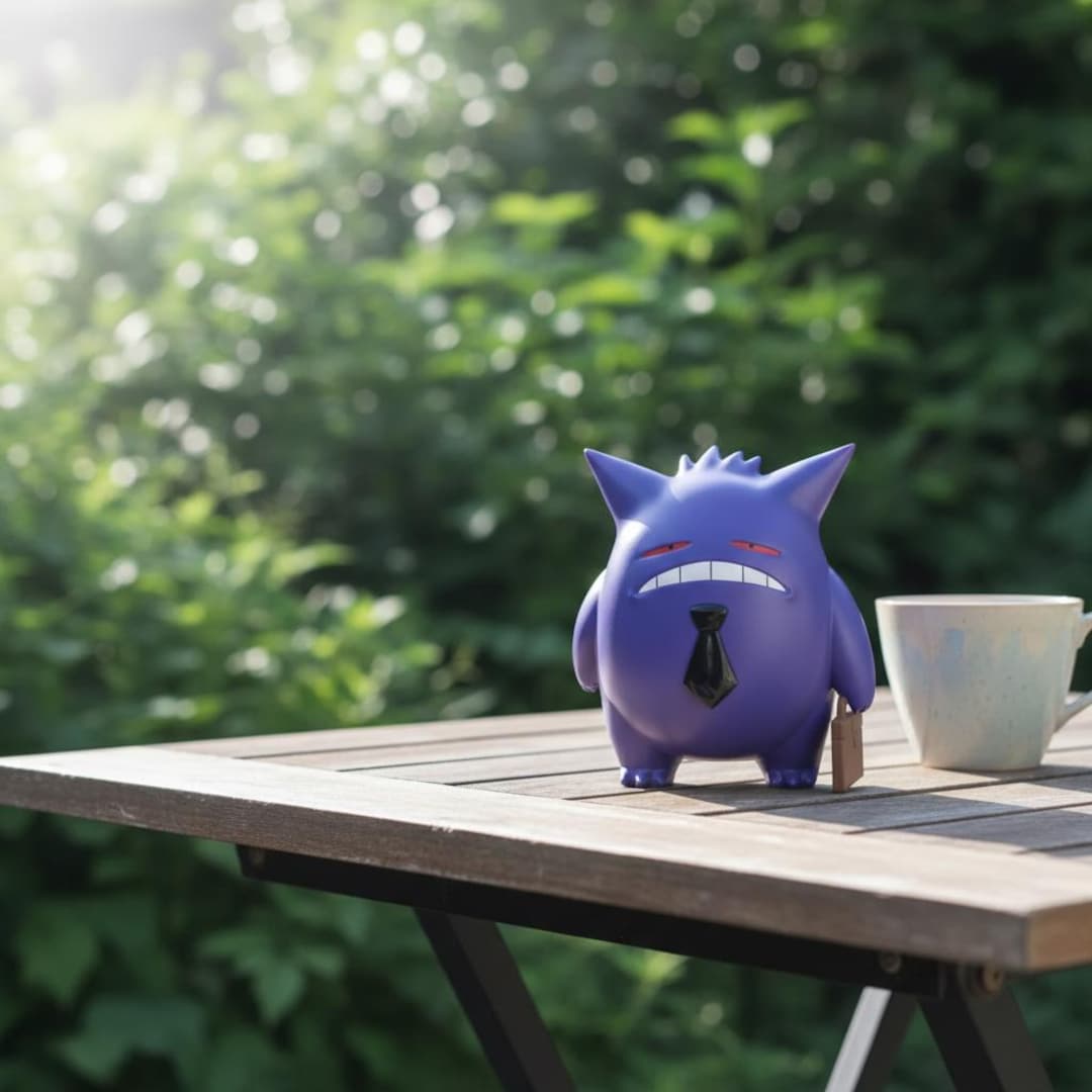 Gengar Business Figure | Grumpy Office Desk Decor | Purple Pokemon ...
