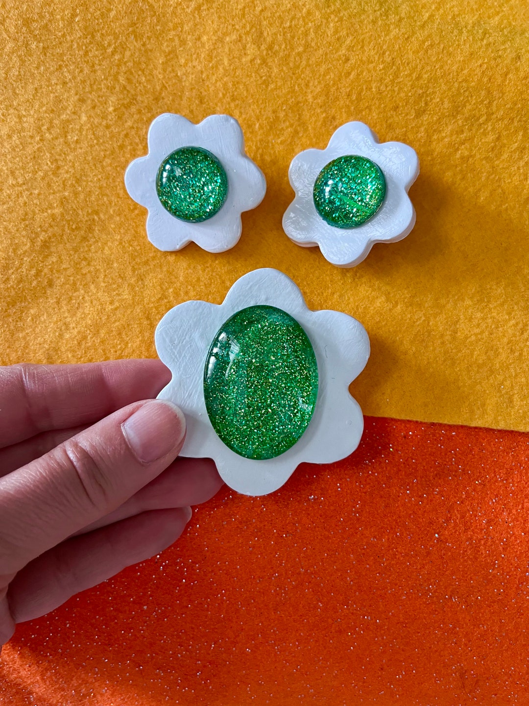 MARIO Princess Daisy Inspired Earrings and Necklace or Brooch Jewelry ...