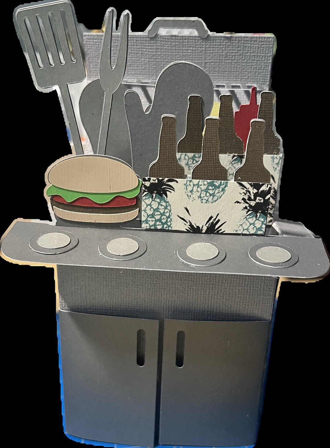 Pop up BBQ Card/ Fathers Day Card/ Birthday Card/ Card for Him/ Grill ...