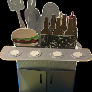 Pop up BBQ Card/ Fathers Day Card/ Birthday Card/ Card for Him/ Grill ...