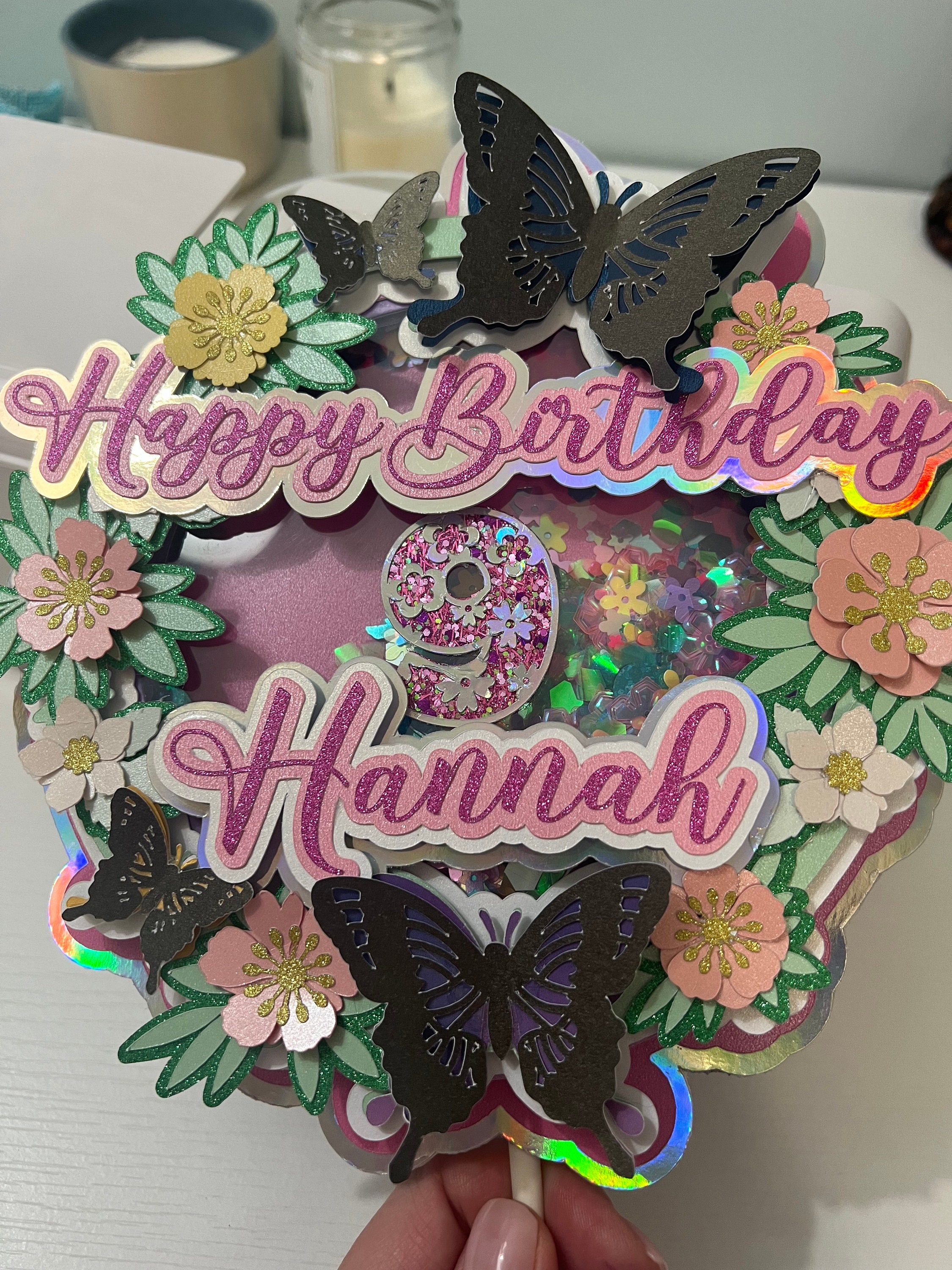 Shaker Cake Topper/ Birthday Cake Topper/ Child's Birthday/ Handmade ...