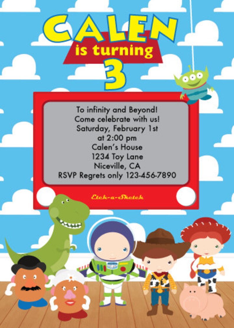 CUSTOM for Jessica TOY STORY disney Buzz Lightyear Woody Rex | Etsy