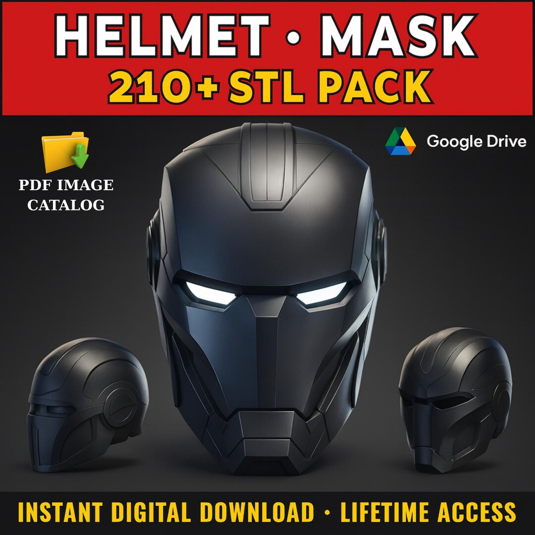 210+ Hero Helmet - Mask STL Pack | Superhero 3D Print Files | Cosplay ...
