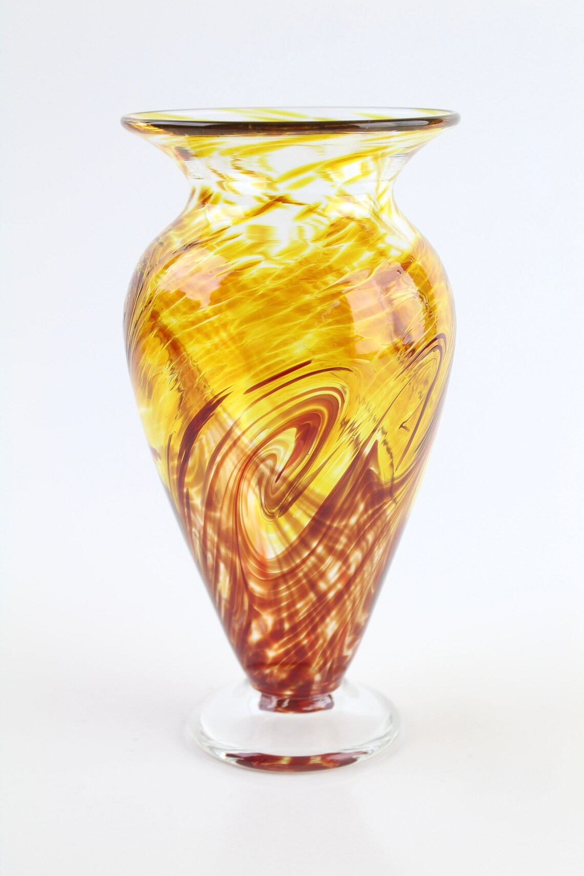 Small Hand Blown Art Glass Vase - Etsy