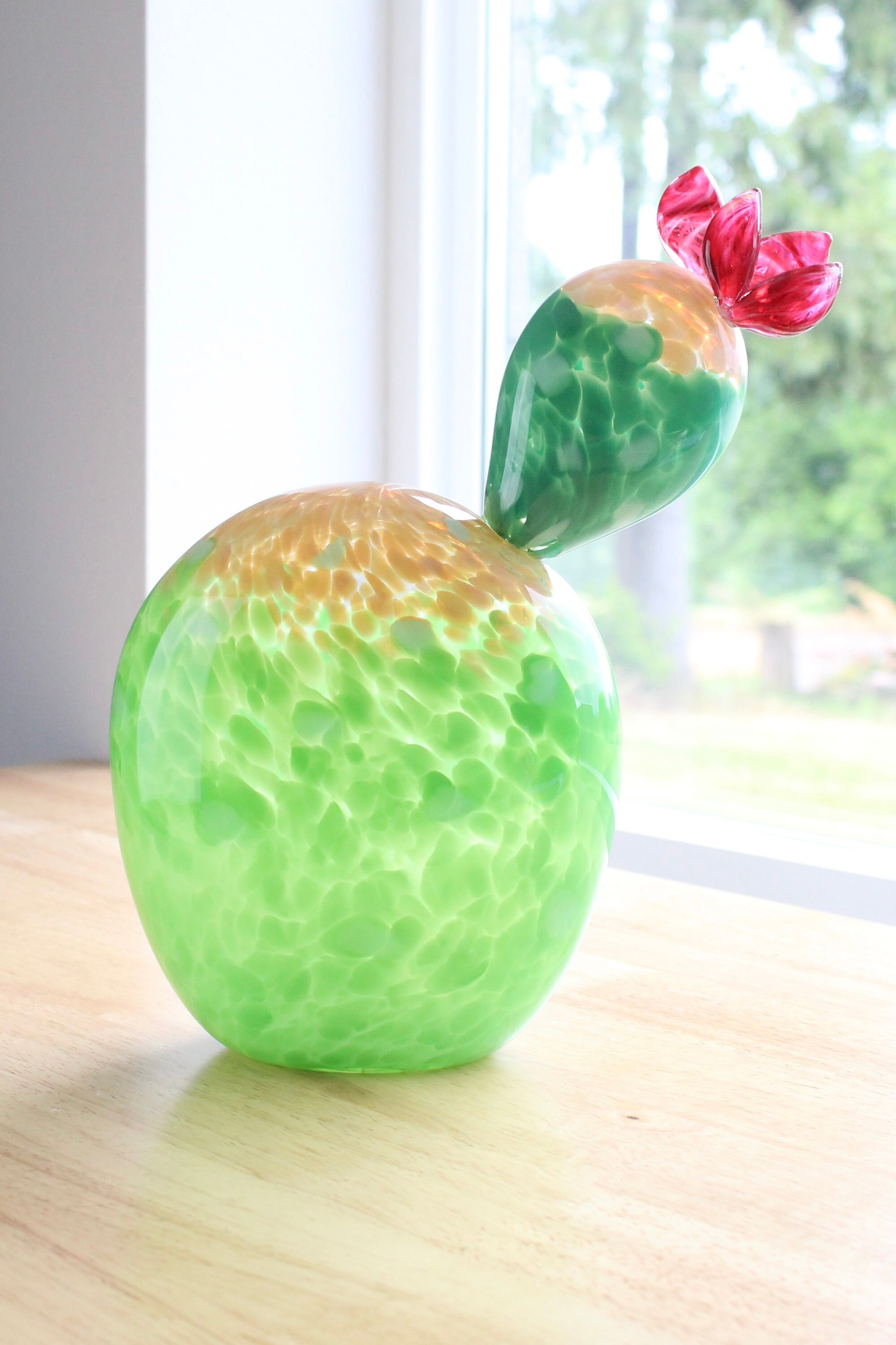 Hand Blown Art Glass Cactus Sculpture - Etsy