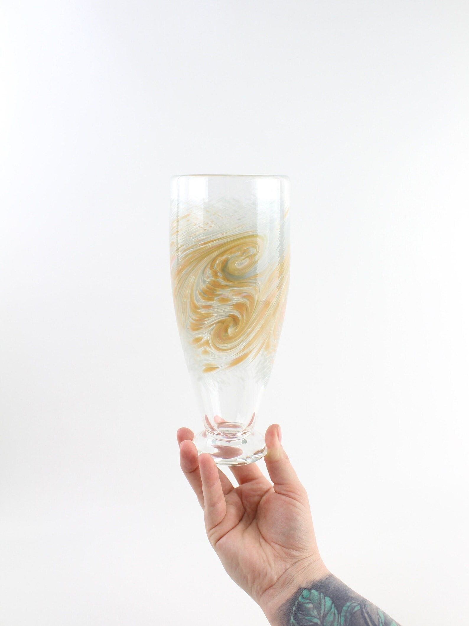 Small Hand Blown Art Glass Vase - Etsy