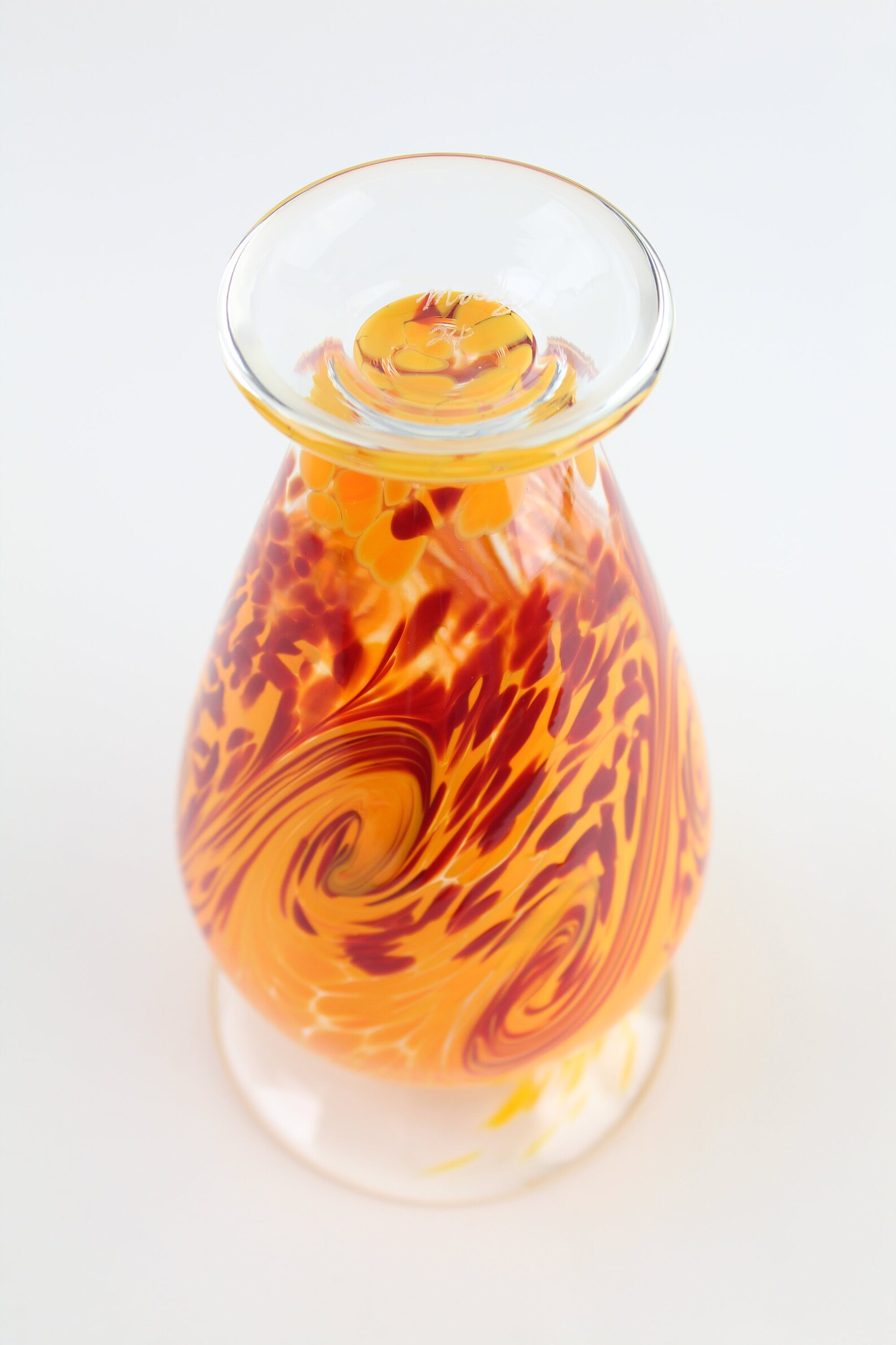 Small Hand Blown Art Glass Vase - Etsy