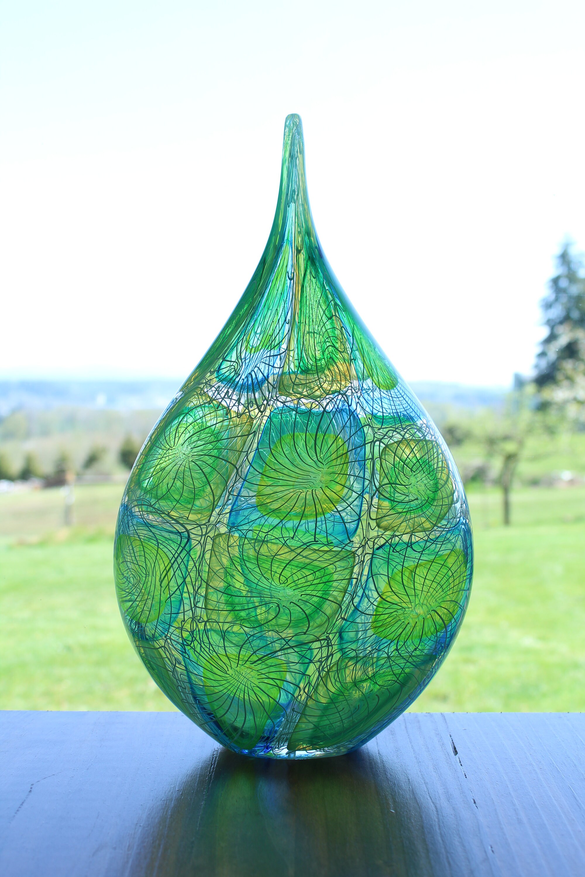 Large Hand Blown Art Glass Sculpture - Etsy