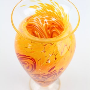 Small Hand Blown Art Glass Vase - Etsy