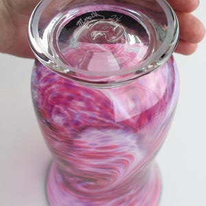 Small Hand Blown Art Glass Vase - Etsy