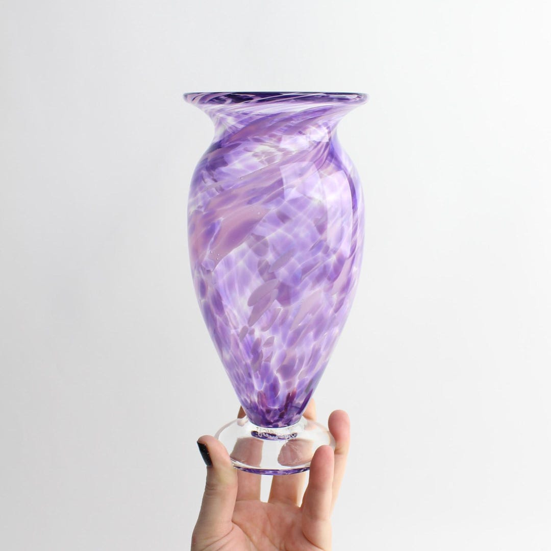 Small Hand Blown Art Glass Vase - Etsy