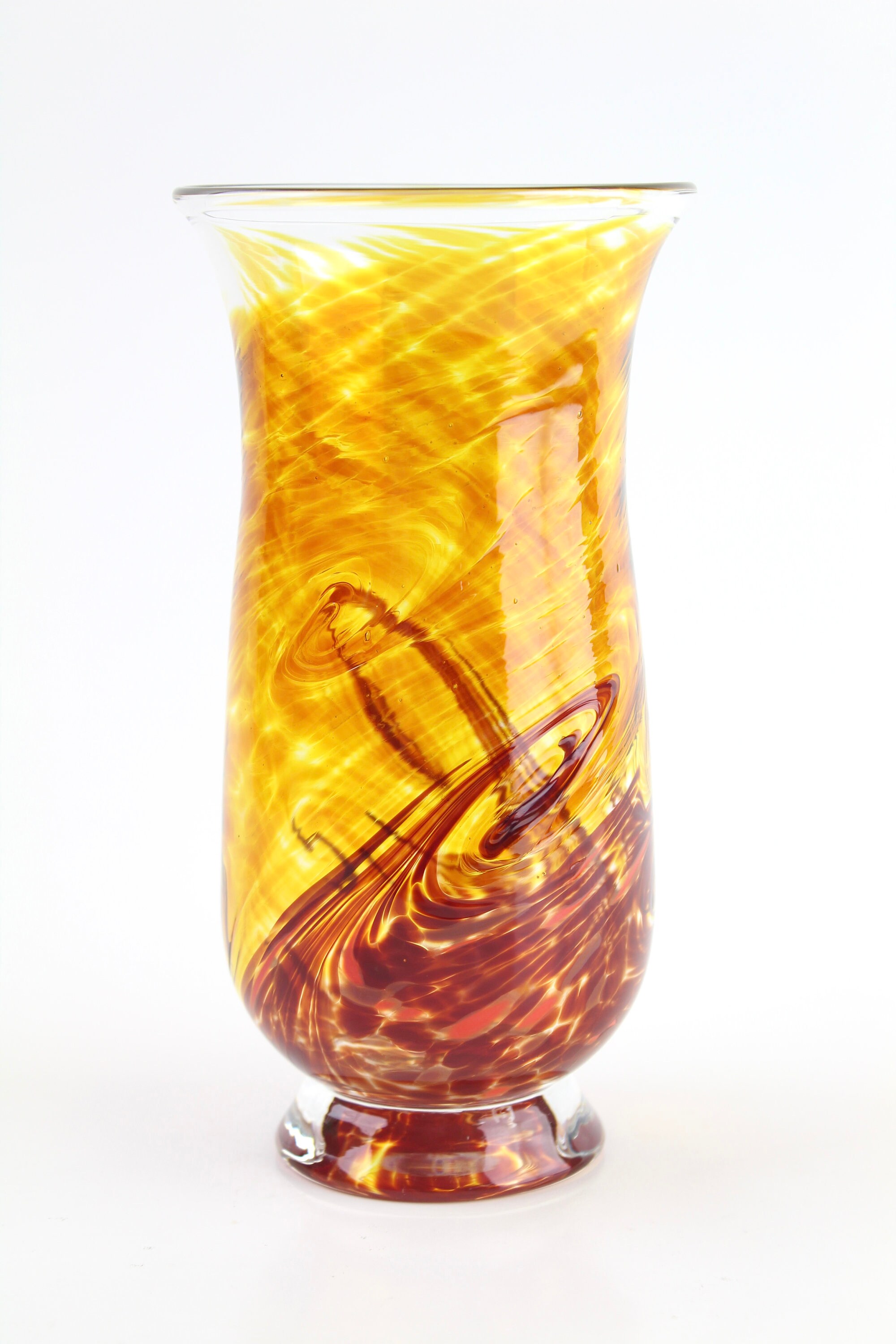 Small Hand Blown Art Glass Vase - Etsy