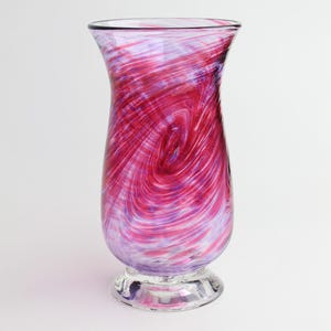 Small Hand Blown Art Glass Vase - Etsy