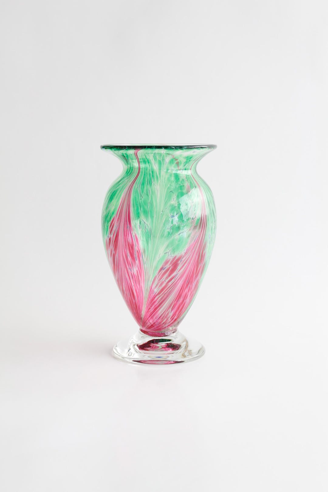 Small Hand Blown Art Glass Vase - Etsy