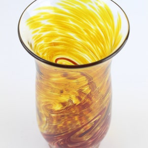 Small Hand Blown Art Glass Vase - Etsy