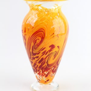 Small Hand Blown Art Glass Vase - Etsy
