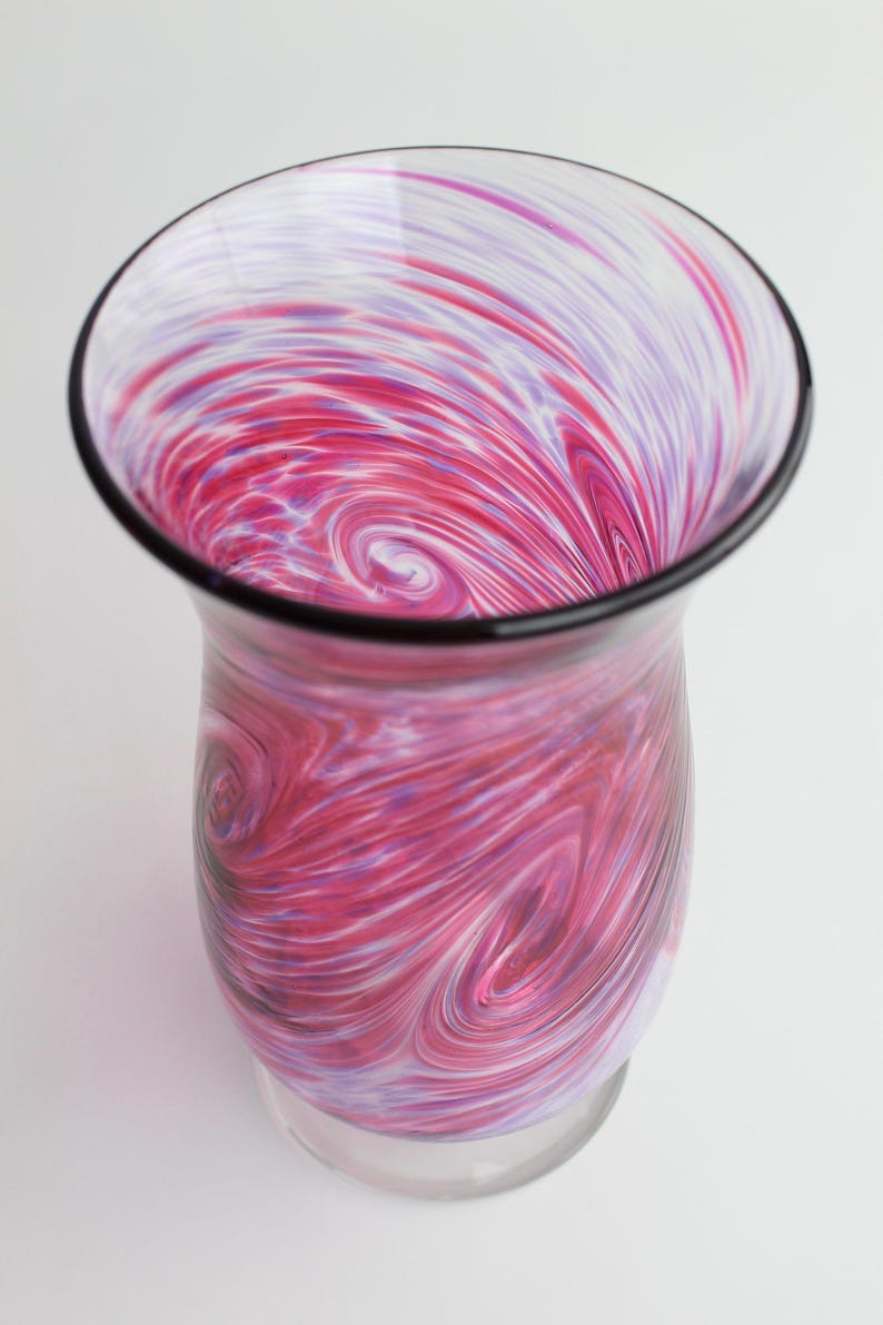 Small Hand Blown Art Glass Vase - Etsy