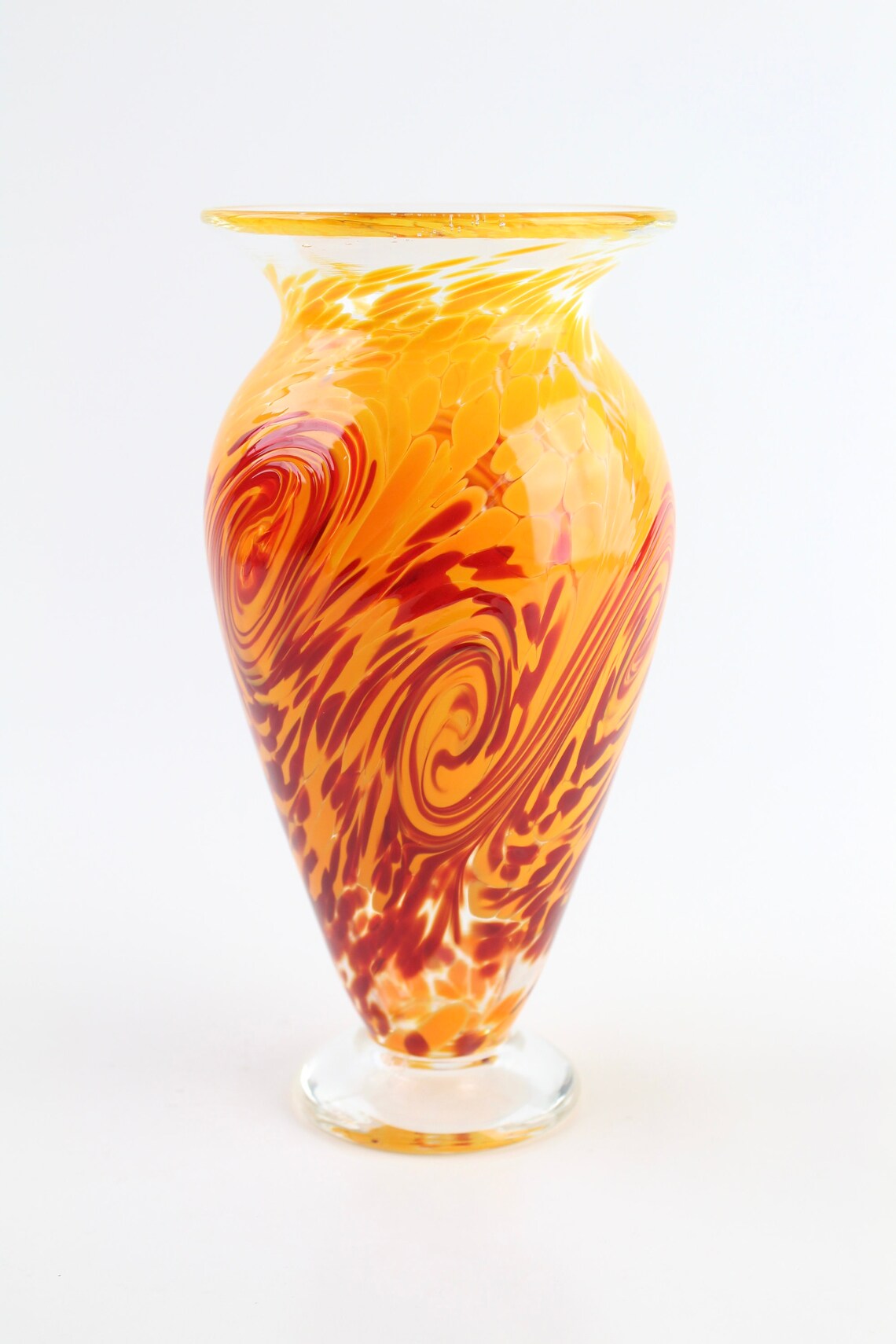 Small Hand Blown Art Glass Vase - Etsy