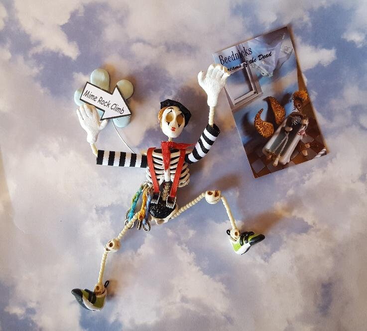 Day of the Dead Mime Rock Climber Ornament Figurine | Etsy
