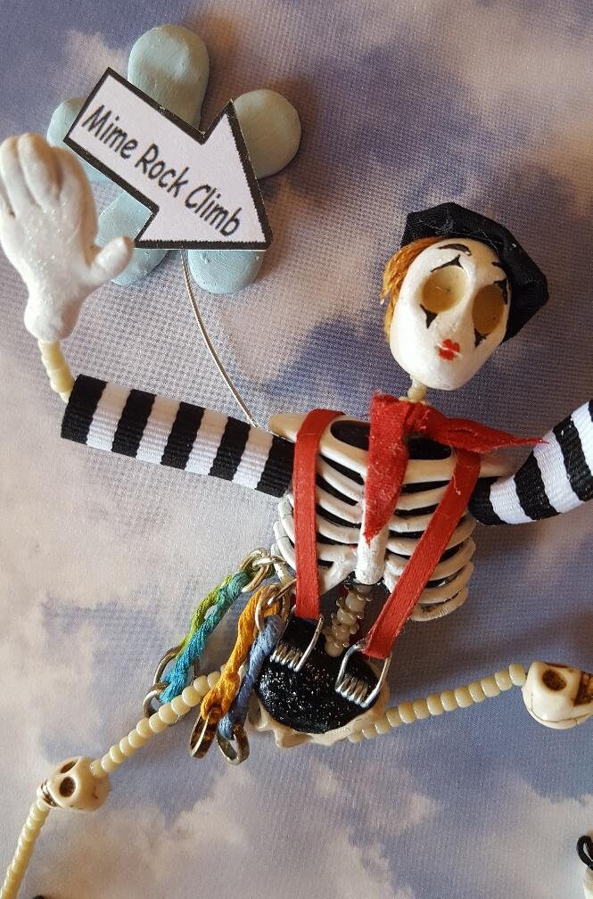 Day of the Dead Mime Rock Climber Ornament Figurine - Etsy.de