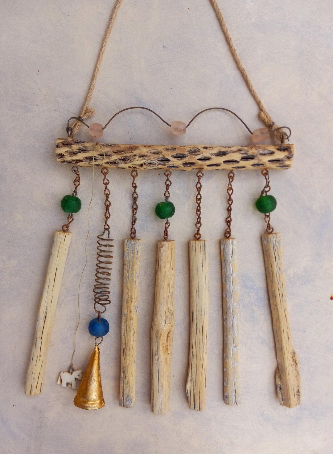 Saguaro Cactus Skeleton Ribs and Cholla Cactus Wood Soft Windchime ...