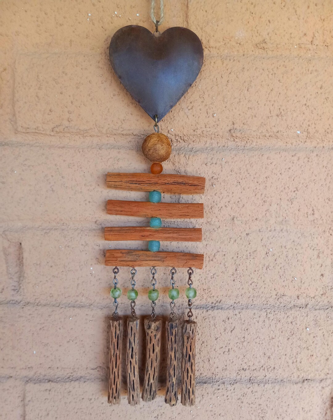 Hanging Suncatcher With Saguaro Cactus Ribs, Cholla Cactus Wood ...