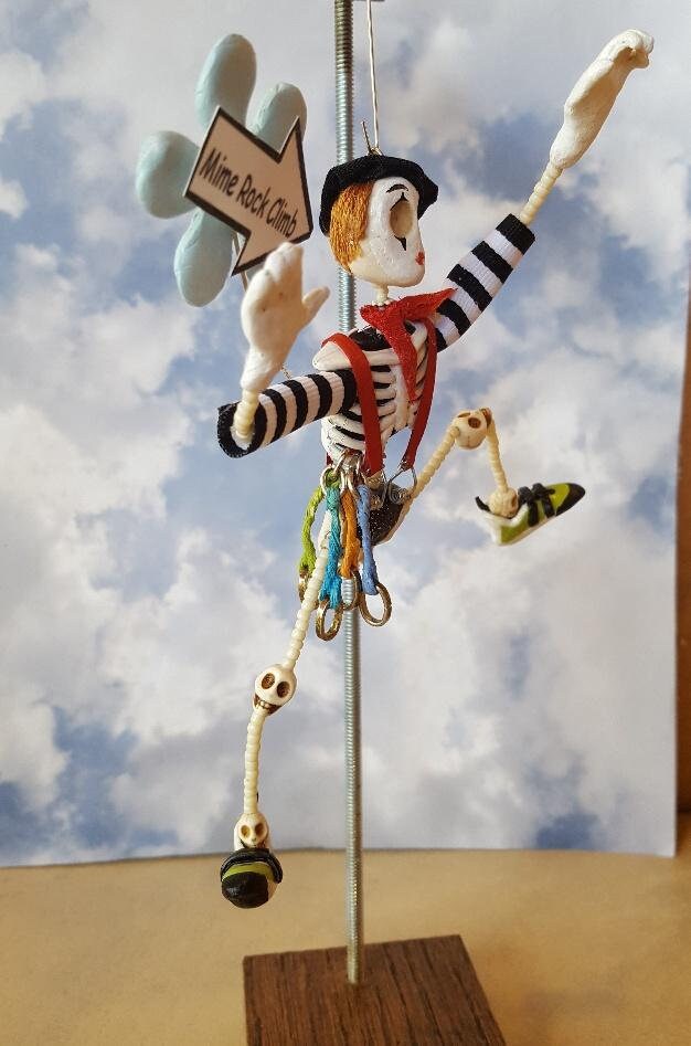 Day of the Dead Mime Rock Climber Ornament Figurine - Etsy.de