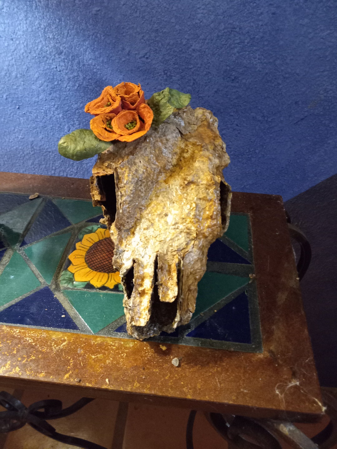 Cowskull Saguaro Cactus Boot Sculpture - Etsy