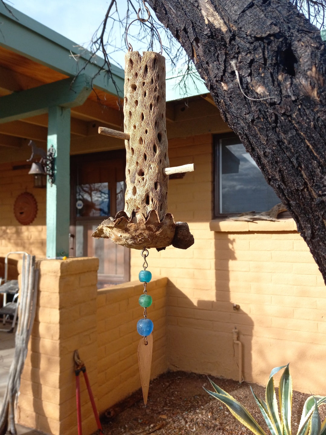 Southwest Saguaro Cactus Boot With Chunky Cholla Cactus Wood Hanging ...