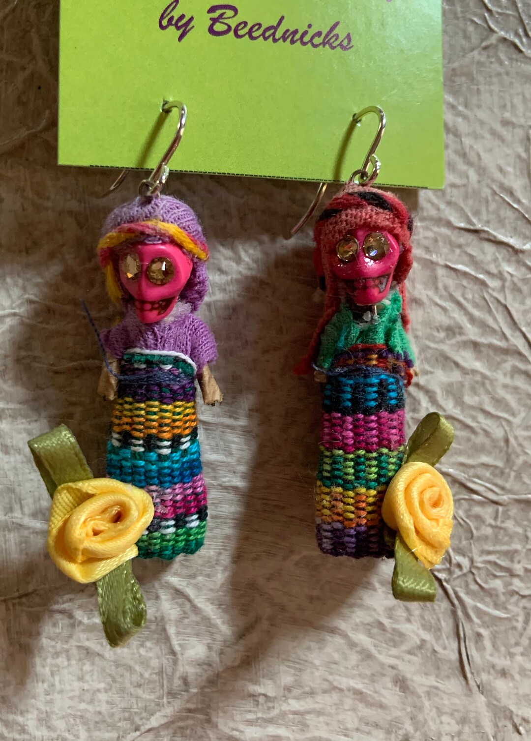 Worry Skulls / Day of the Dead Earrings - Etsy