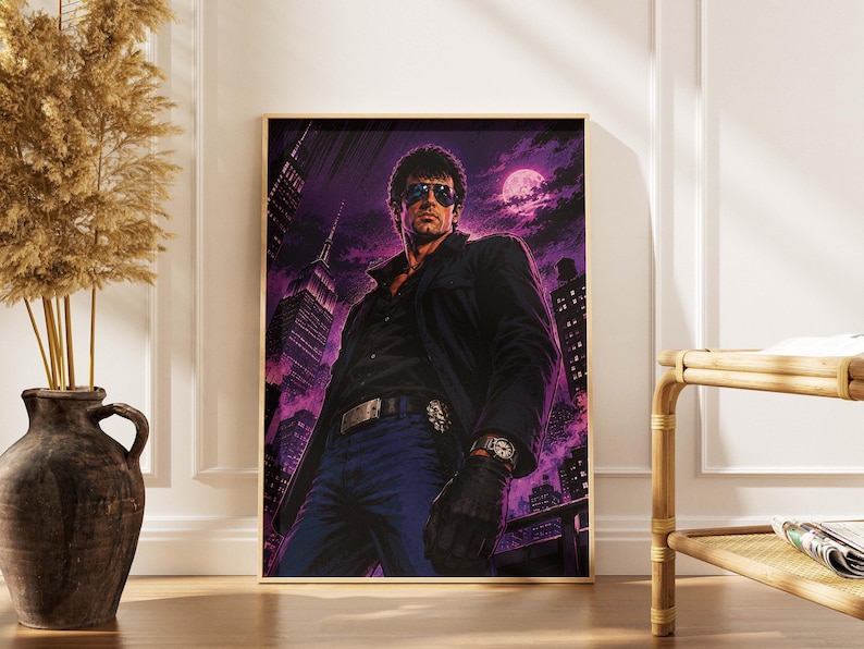 Cobra Inspired Action Movie Poster, Retro 80s Action Wall Art, Cult ...