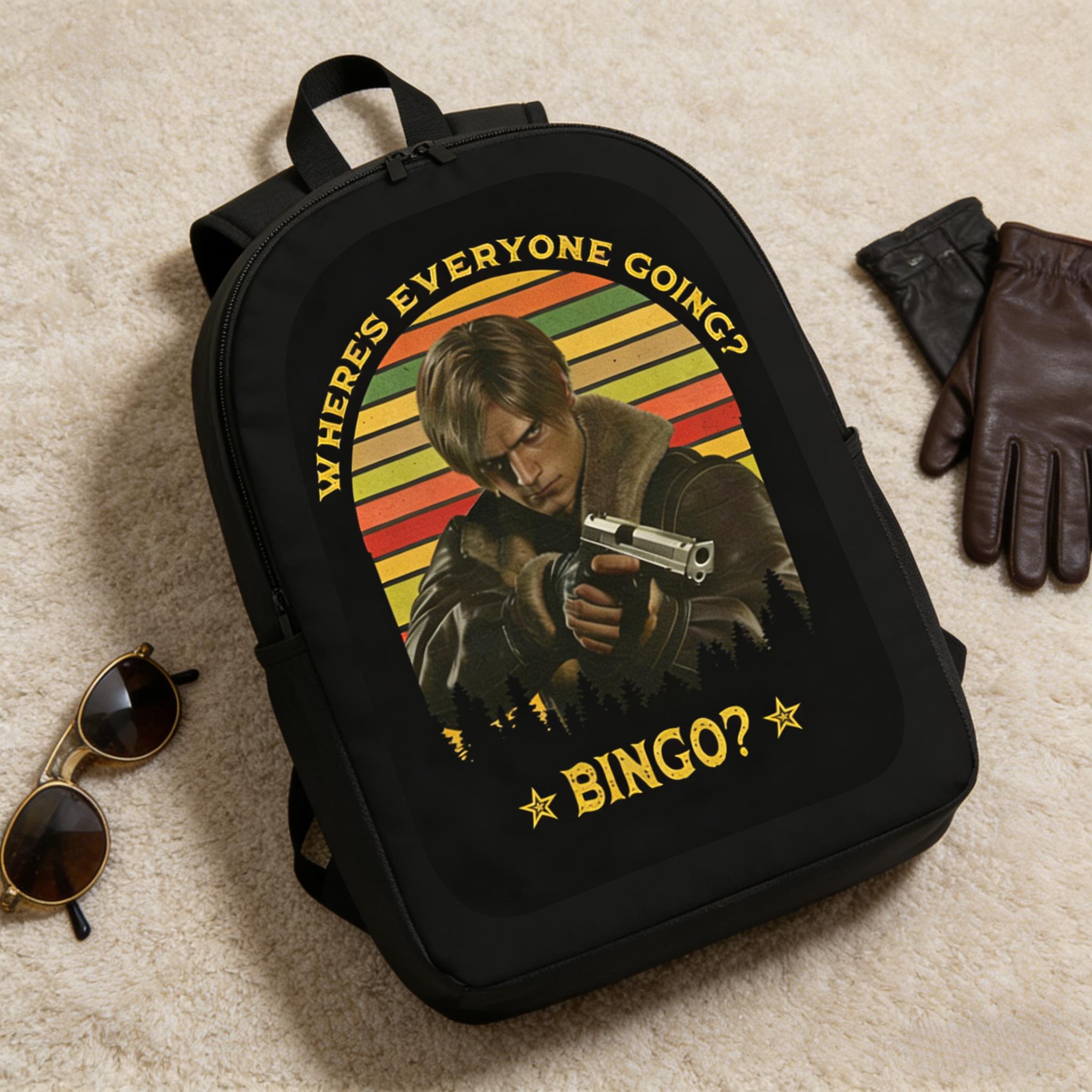 Resident Evil Leon Kennedy Bingo Backpack, RE4 Retro Gamer Bag - Etsy