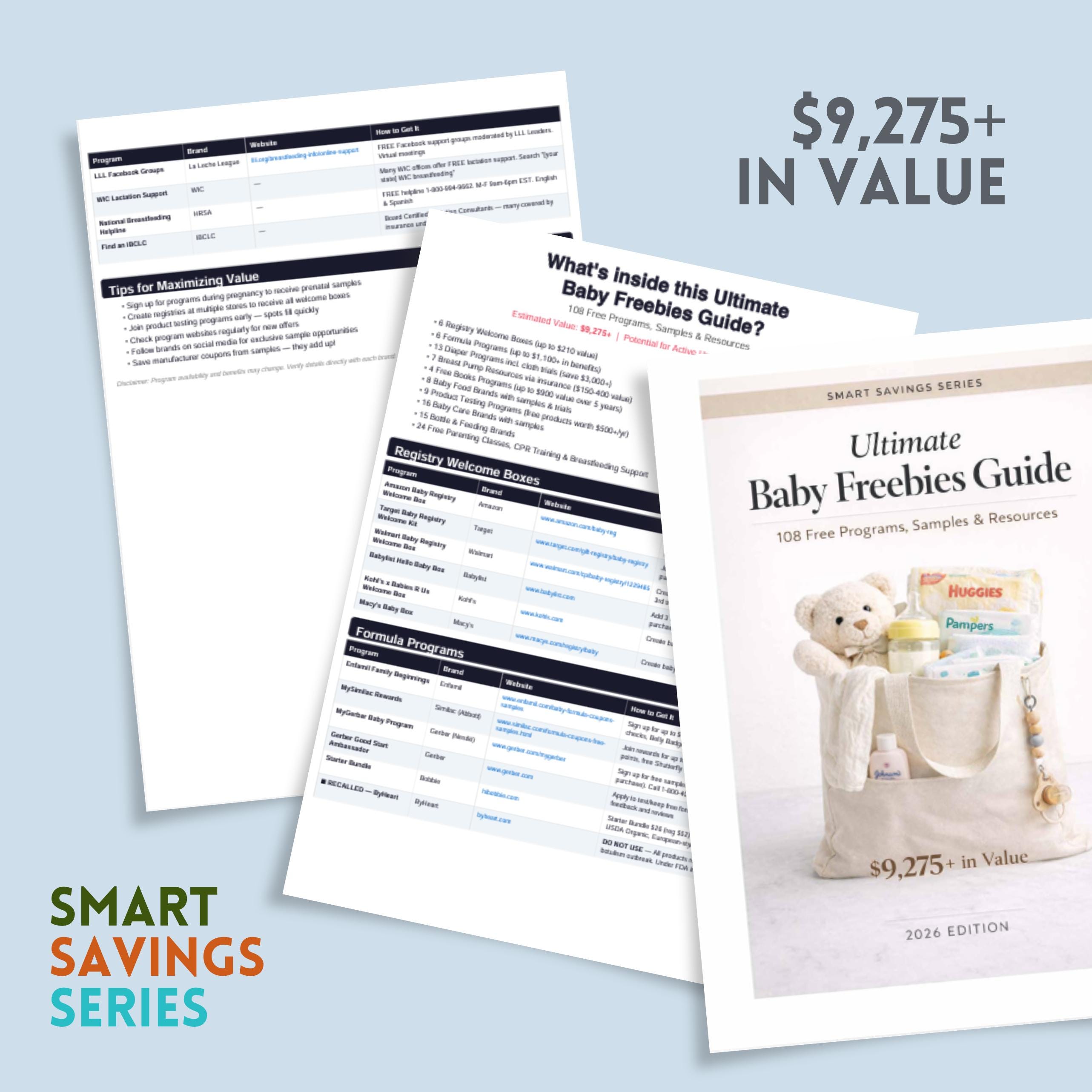 Baby Freebies Guide 2026 Printable – 108 Free Baby Samples, Registry ...
