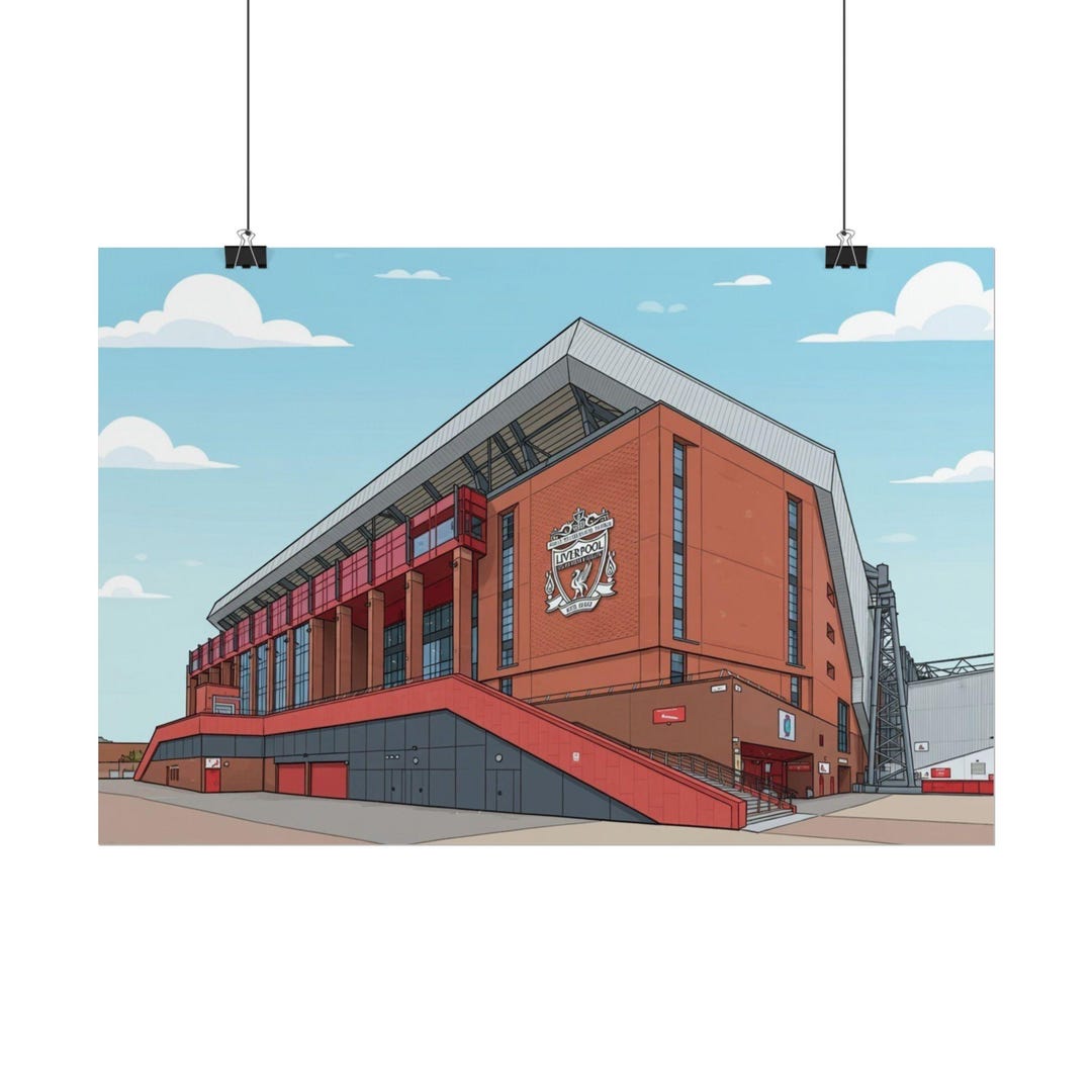 Liverpool FC - Anfield Stadium Rolled Poster | Anfield Football Artwork ...