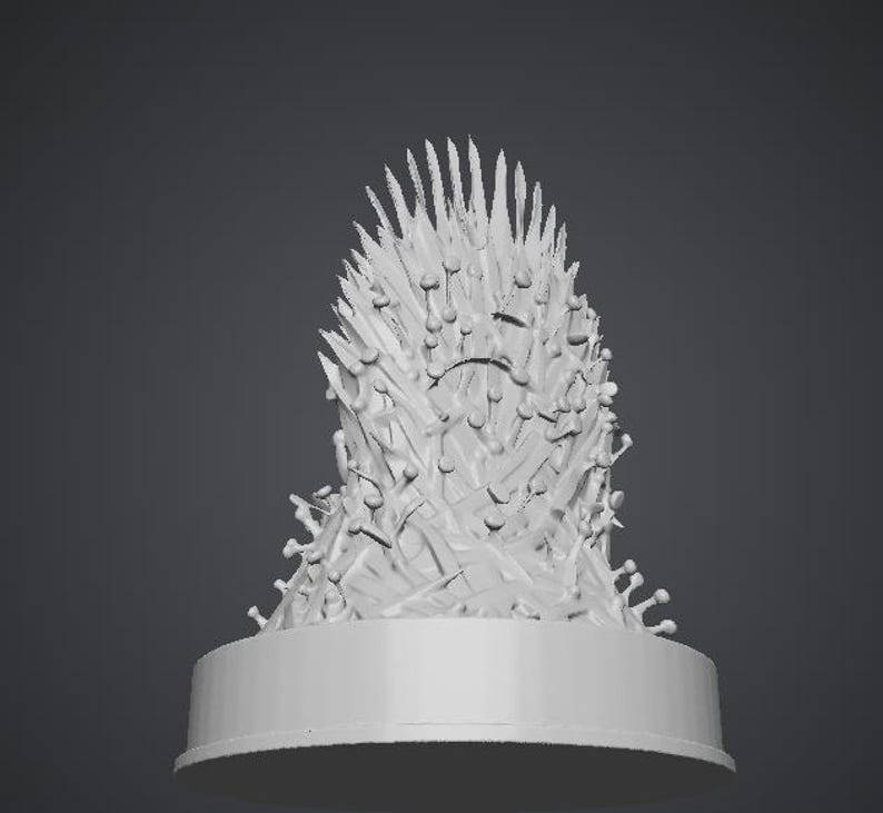 Iron Throne Inspired STL File | 3D Printable Display Model (digital ...