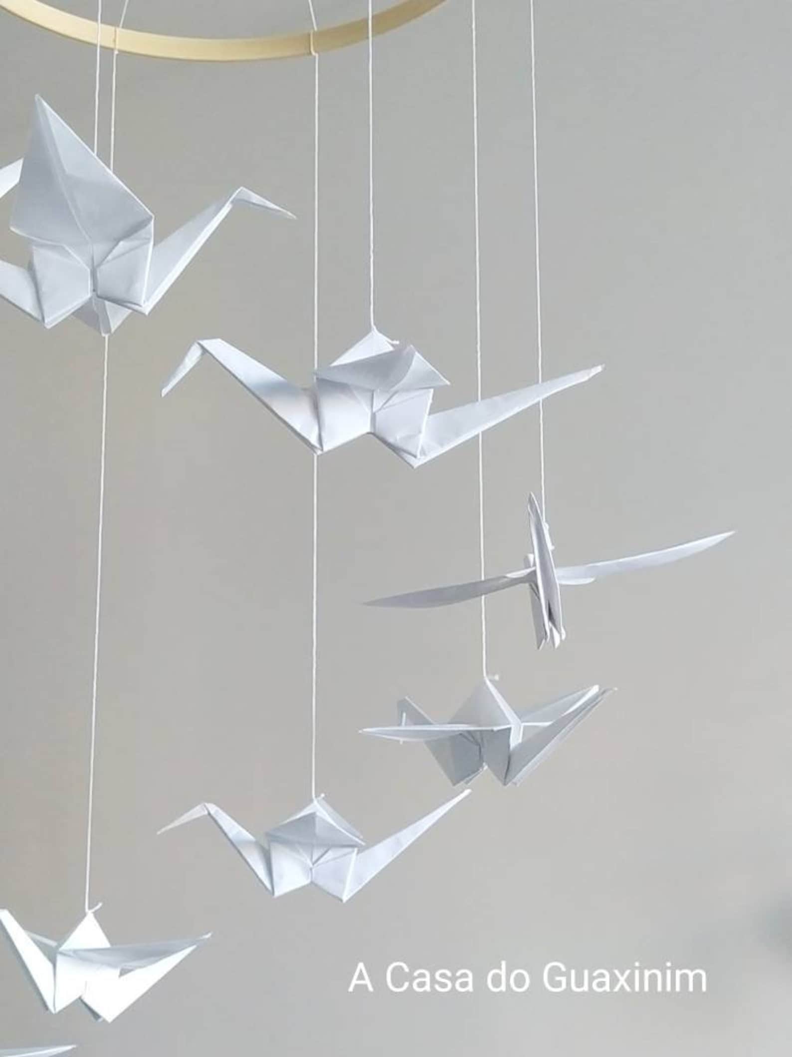Origami Paper Crane Baby Mobile Customizable Origami Paper - Etsy