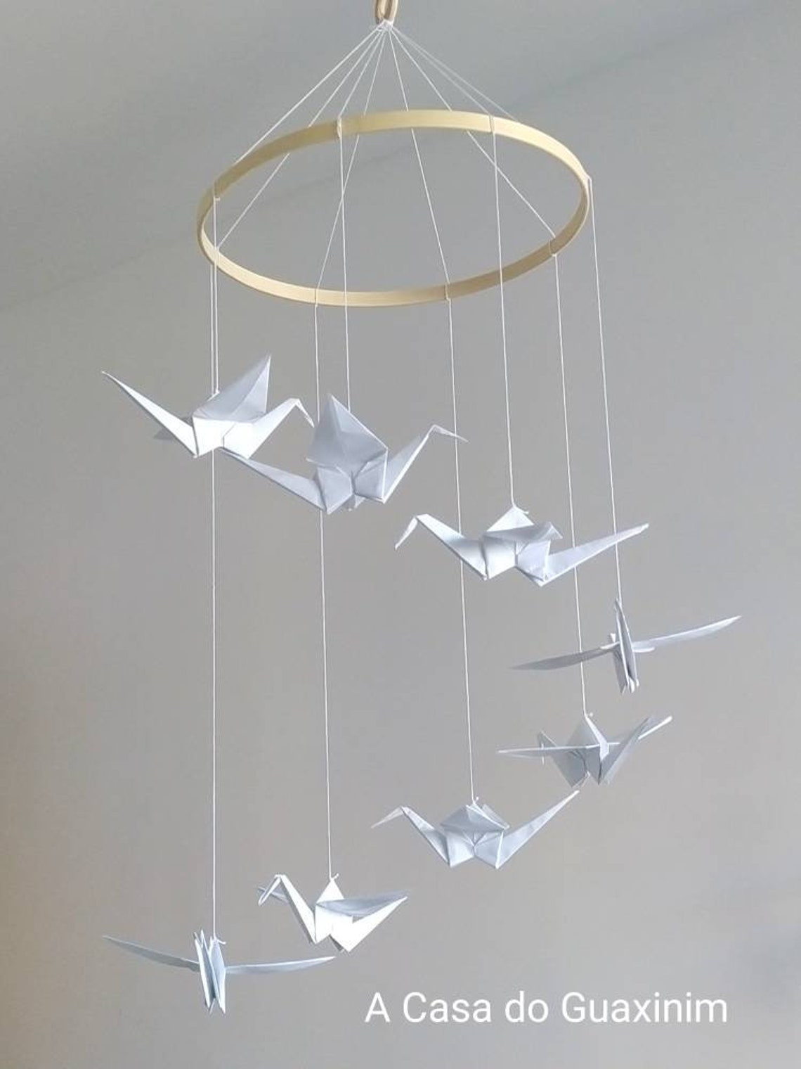 Origami Paper Crane Baby Mobile Customizable Origami Paper | Etsy