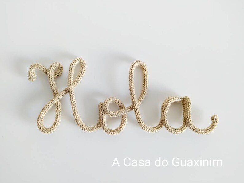 Tricotin Knitted Name Knitted Word Nursery Decor Wall | Etsy